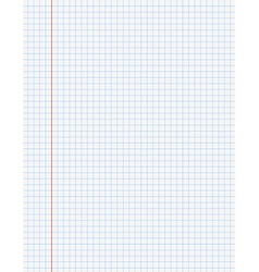 Exercise book paper page with lines Royalty Free Vector