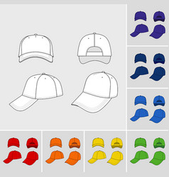 Cap template Royalty Free Vector Image - VectorStock