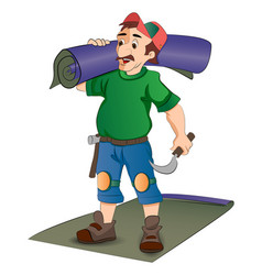 Carpet installer Royalty Free Vector Image - VectorStock