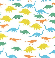 Cute dino seamless pattern Royalty Free Vector Image