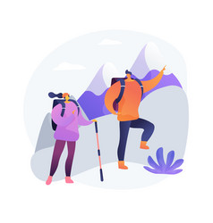 Hiking abstract concept Royalty Free Vector Image