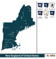 New england united states Royalty Free Vector Image