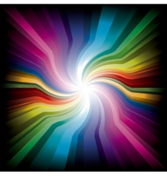 Swirl radial gradient rainbow background Vector Image
