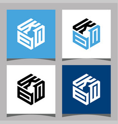 Creative initial letter kcc logo design concept Vector Image