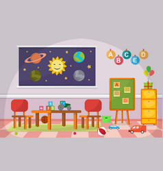School classroom interior room blackboard Vector Image