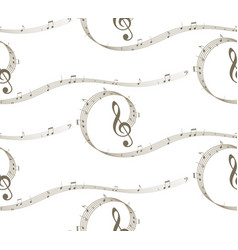 Grunge music romantic background with notes Vector Image