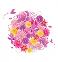 Abstract flower background template with empty Vector Image