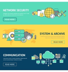 Network Banners Set Royalty Free Vector Image - VectorStock