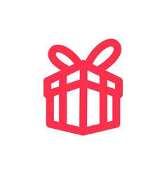 Gift icon solid logo download Royalty Free Vector Image