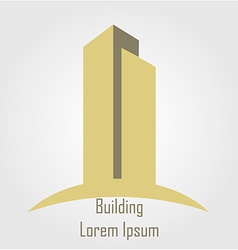 Isolated abstract buildings for company logos Vector Image