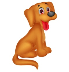 Cartoon dog sniffing Royalty Free Vector Image