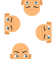 A bald man Royalty Free Vector Image - VectorStock