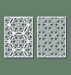 Snowflake in gexagon seamless pattern for laser Vector Image