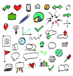 Eight hand sign collection drawn Royalty Free Vector Image