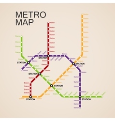 Map metro subway Royalty Free Vector Image - VectorStock