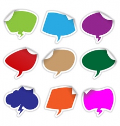 Empty sticker label set Royalty Free Vector Image