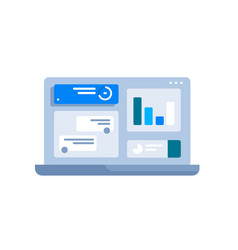 Laptop with hi on screen Royalty Free Vector Image