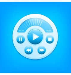 Media interface design template Royalty Free Vector Image