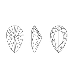 Gemstone wire frame Royalty Free Vector Image - VectorStock