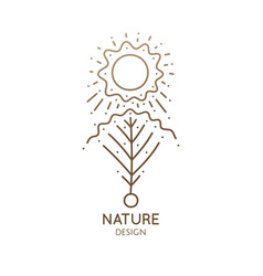 Summer tree logo template Royalty Free Vector Image