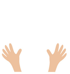 Two open empty hands asking gesture Royalty Free Vector
