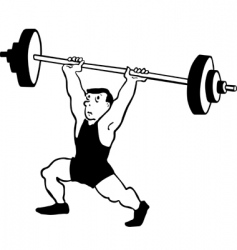 Weight lifting shape graphic Royalty Free Vector Image