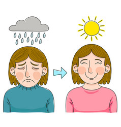 Overcoming depression Royalty Free Vector Image