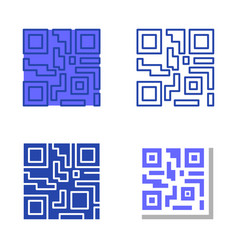 Qr code verification app website template Vector Image