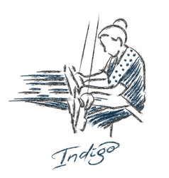 Weaving logo brush line Royalty Free Vector Image