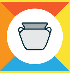 Clay pot icon line symbol premium quality Vector Image