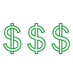 Dollar icon money sign Royalty Free Vector Image