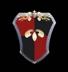 Dark evil heraldic raven Royalty Free Vector Image