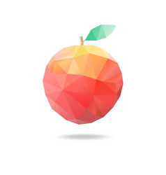 Abstract red triangle polygon pattern background Vector Image