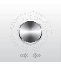 Isolated blue button on white background Vector Image