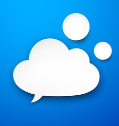 Blank cloud paper note with shadow Royalty Free Vector Image