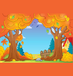 Autumn tree theme composition 1 Royalty Free Vector Image