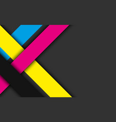 Cmyk abstract background with overlayed stripes Vector Image
