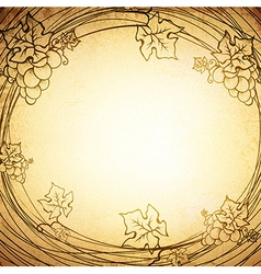 Red grape vine frame Royalty Free Vector Image