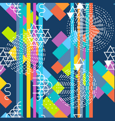 Geometric abstract seamless pattern people Vector Image