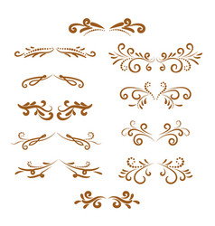 Page dividers set decorative elements Royalty Free Vector