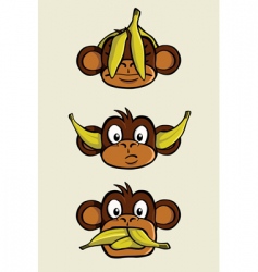 Monkey frame decoration Royalty Free Vector Image