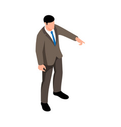 Isometric man in a hat and long coat jewish Vector Image