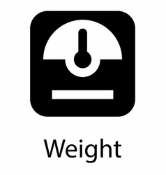 Weight management icon flat design Royalty Free Vector Image