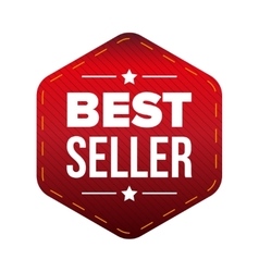 Best seller red ribbon Royalty Free Vector Image
