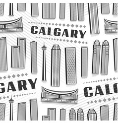 One single line drawing calgary city skyline Vector Image