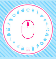 Computer mouse symbol icon Royalty Free Vector Image