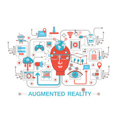 Augmented reality line concept Royalty Free Vector Image