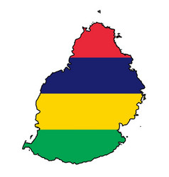 Map with national flag Royalty Free Vector Image