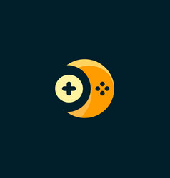 Moon game logo Royalty Free Vector Image - VectorStock