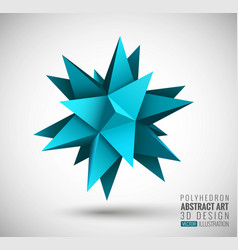 Abstract explosion polyhedron Royalty Free Vector Image